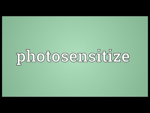 Photosensitize Meaning