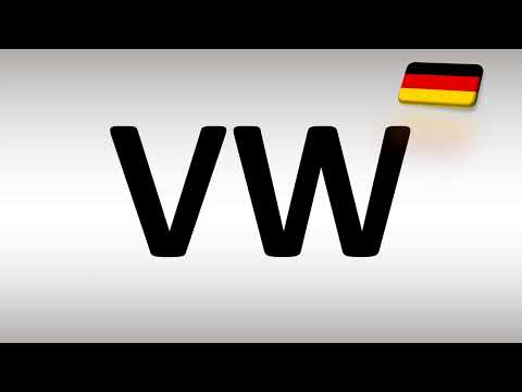 How to Pronounce VW in German (VOLKSWAGEN)