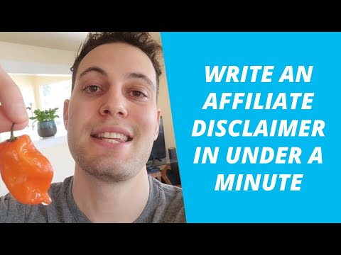 Affiliate Marketing Disclosure in under a minute (after eating a habanero pepper!)
