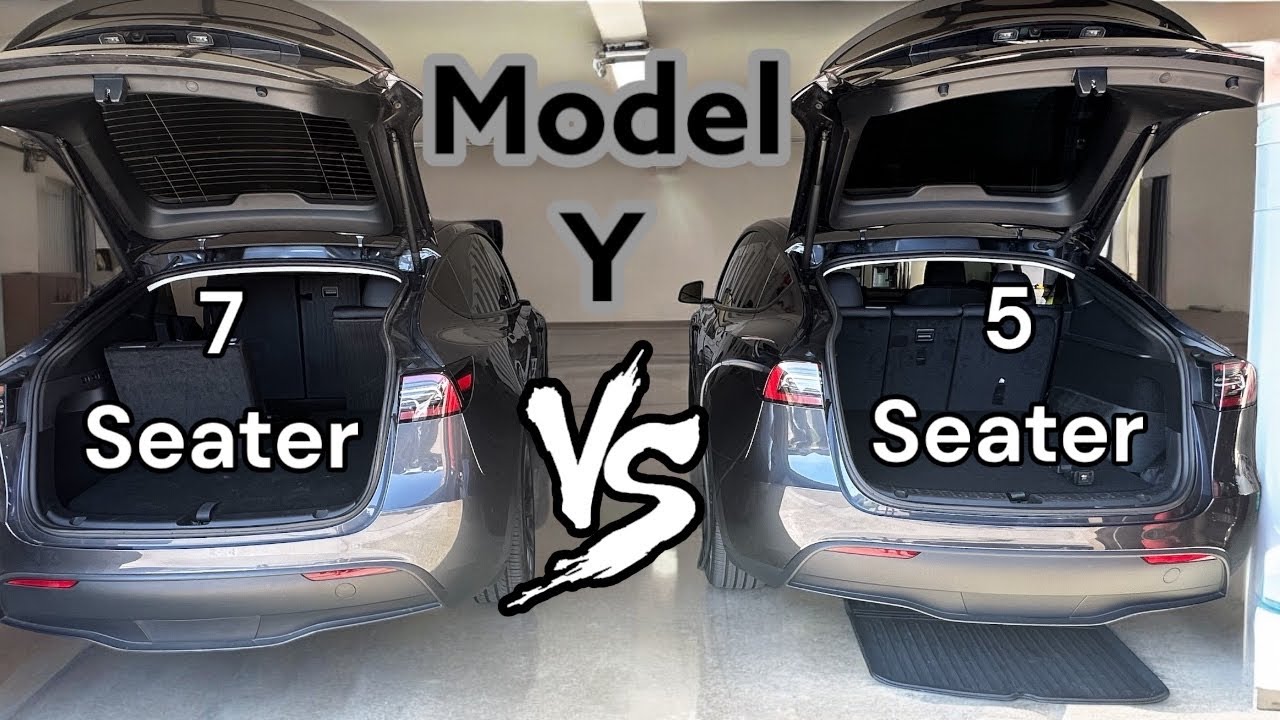 Tesla Model Y 3rd Row Seat Cargo Room And Feature Differences To The 5 Seat | Is It Worth The Cost?