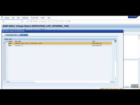 SAP ABAP - Describe Modify InternalTable