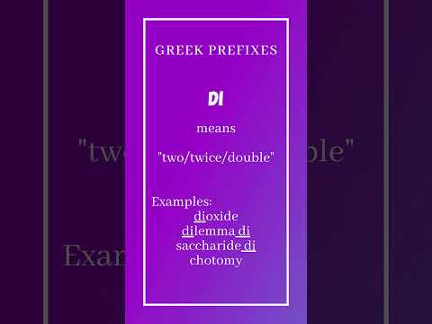 Greek Prefixes - Di #shorts