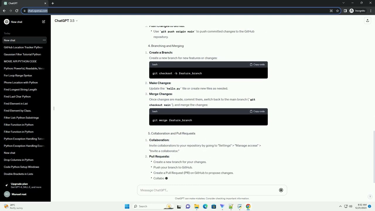 github python crash course