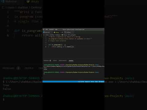 Python Tutorial: How to Write a Function to Check Whether a String is Pangram or Not (One-Line)