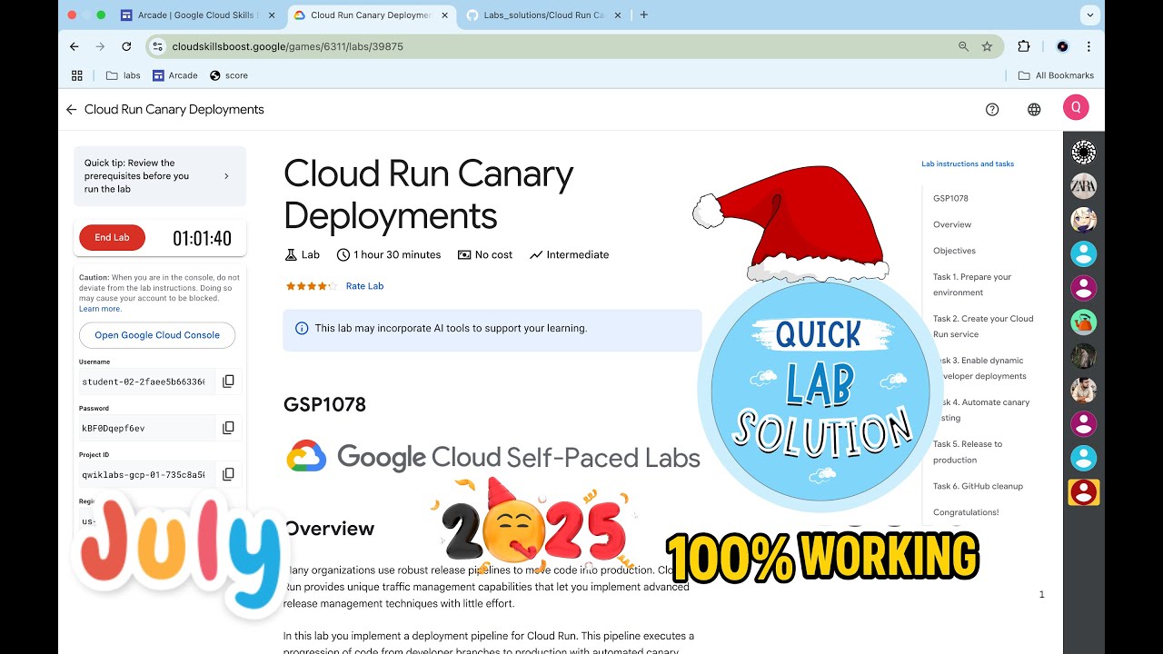 [2025] Cloud Run Canary Deployments| #qwiklabs | #GSP1078 | [With Explanation🗣️]