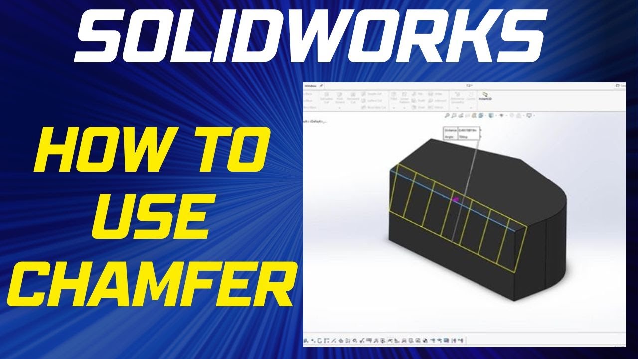 How to use Solidworks Chamfer Feature - SolidWorks Beginner's Tutorial