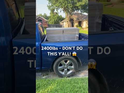 Overloaded Ol’ Blue W/2400 lbs! Don’t Do This! #shorts
