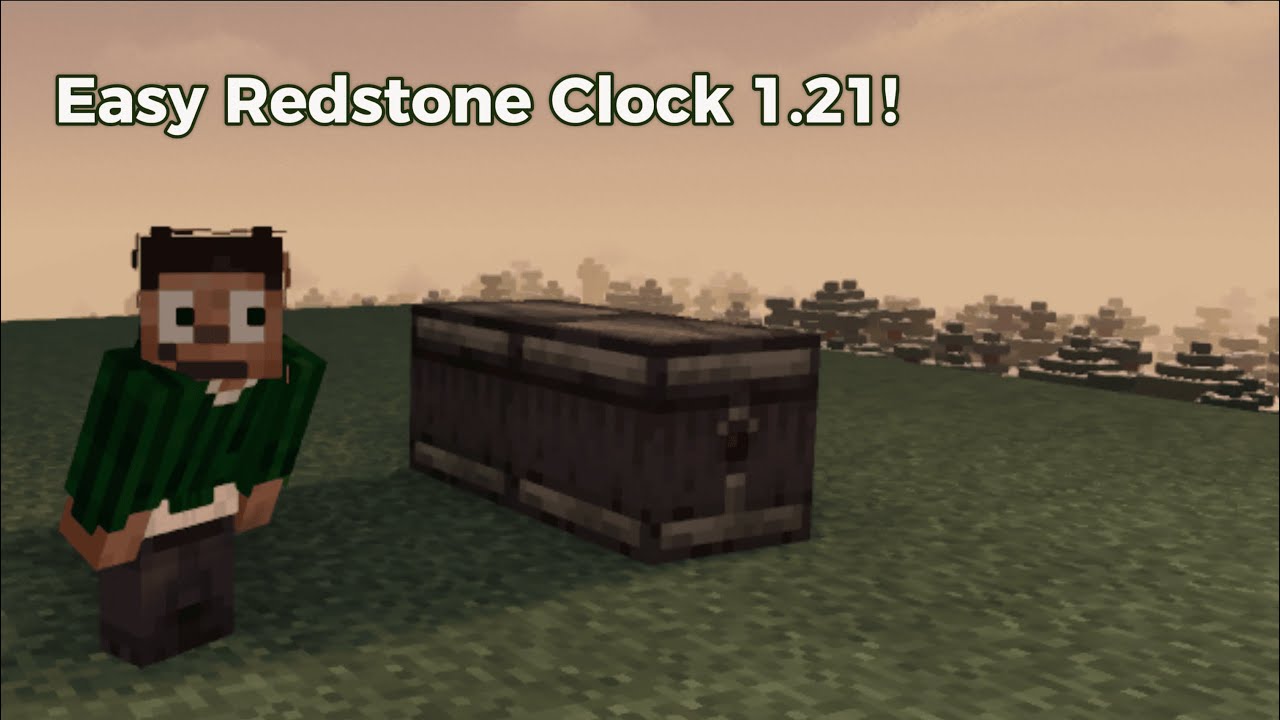 How To Make An Easy Minecraft 1.21 Redstone Clock.