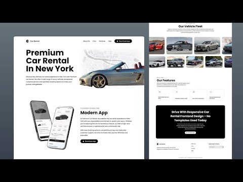 HOW TO CREATE A RESPONSIVE CAR RENTAL WEBSITE - HTML, CSS, JAVASCRIPT π