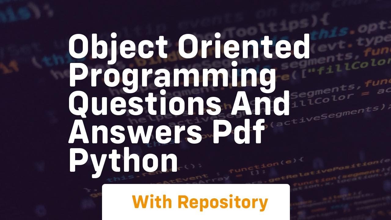 object oriented programming questions and answers pdf python