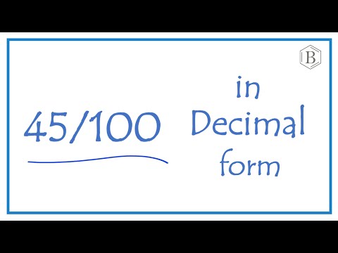 45/100 as a Decimal