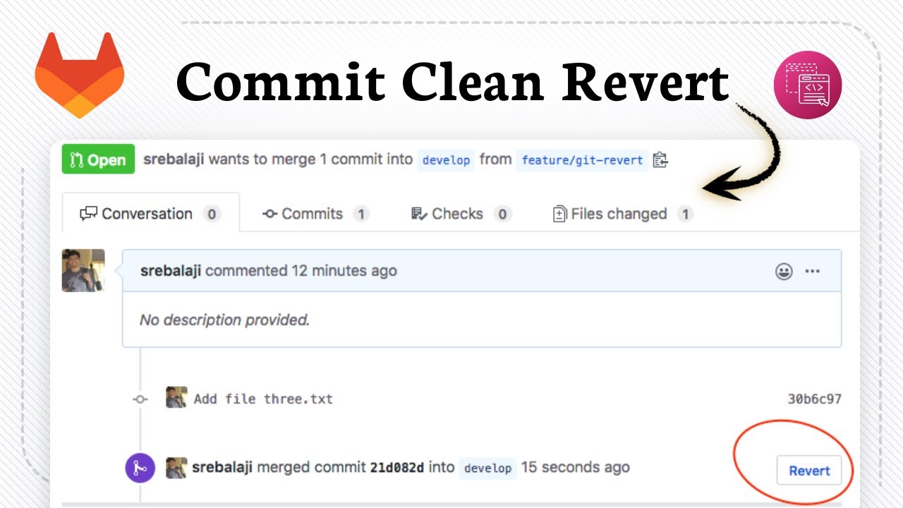 How to revert a commit in GitLab (Code Rollback)