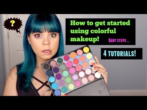 How to get into colorful makeup for beginners | 4 easy tutorials