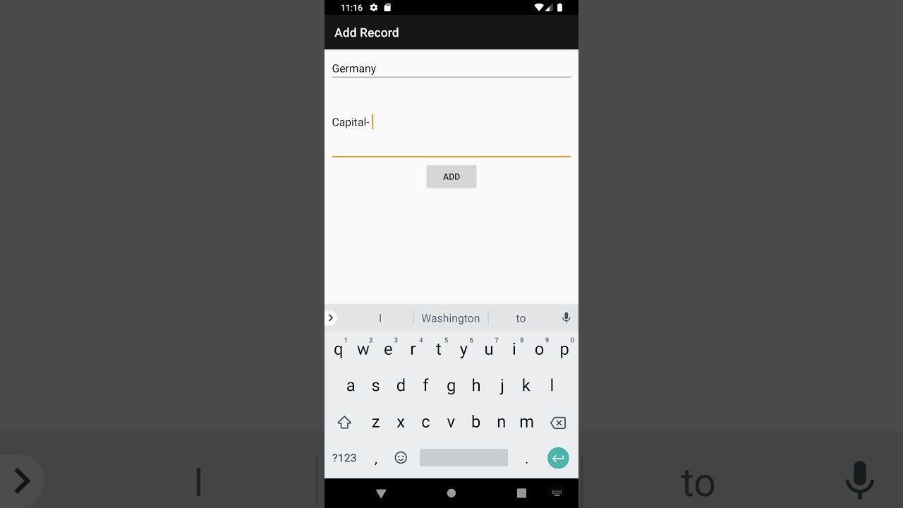 Android Sqlite Demo App