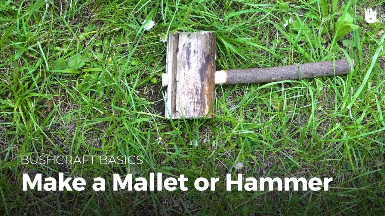 Make a Mallet or Hammer - Bushcraft Building in the Forest | Sikana