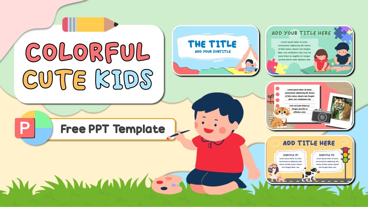 Colorful Cute Kids PowerPoint Presentation | FREE TEMPLATE | Tomatonado