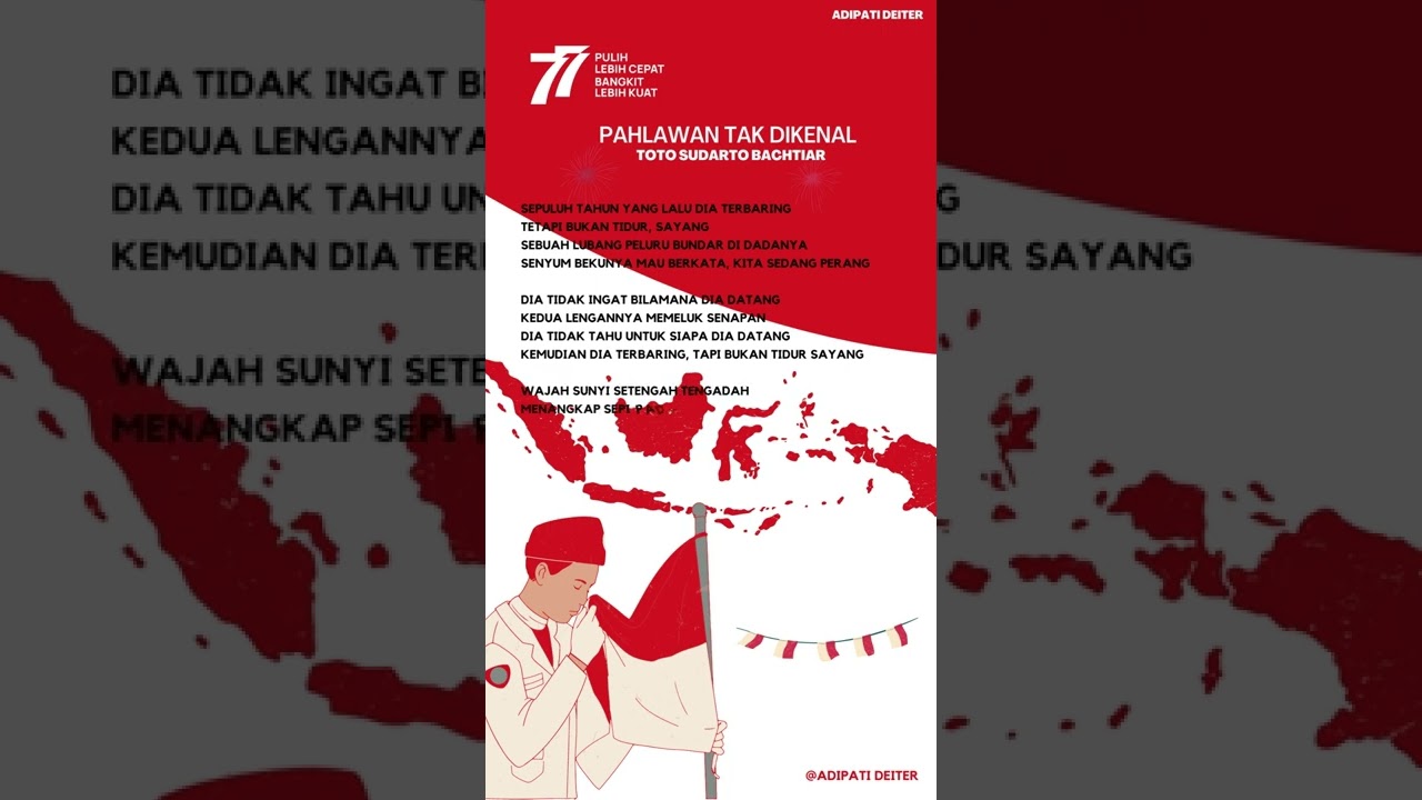 PAHLAWAN TAK DIKENAL | Toto Sudarto Bachtiar #puisi #shorts #pahlawan #pahlawantanpatandajasa