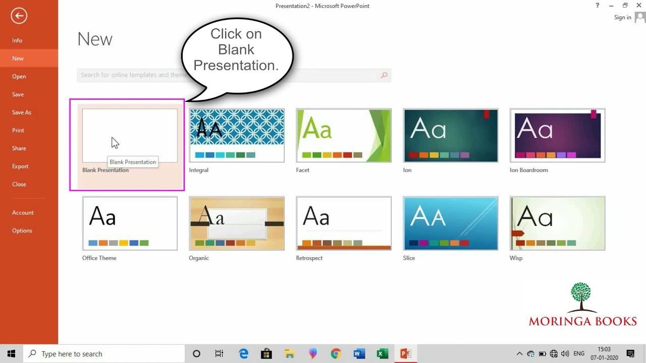MS PowerPoint 2013 - How to Create a New Presentation in MS PowerPoint 2013 in Windows 10