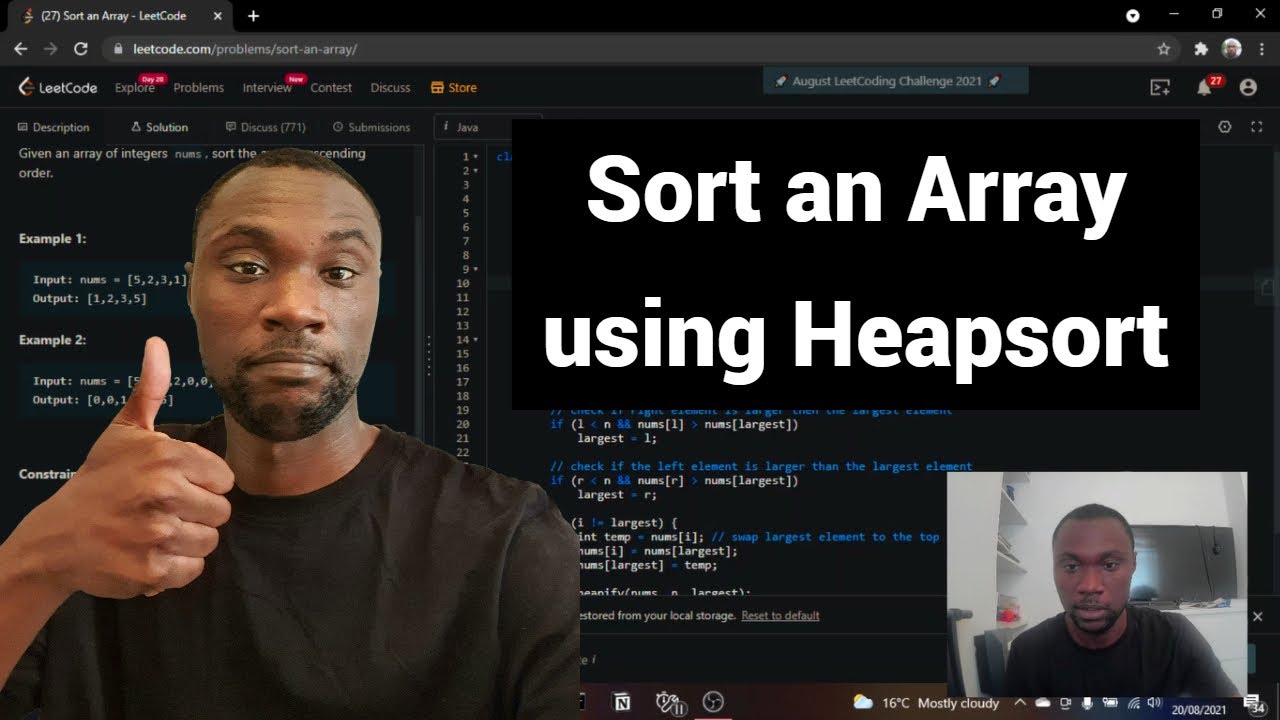 Sort an Array | Heapsort | Java