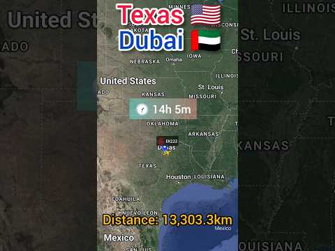Dallas Texas to Dubai flight Route βοΈ || United States πΊπ² to United Arab Emirates π¦πͺ ||