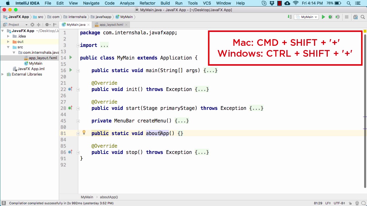 6.1 Alert Dialog - Creating a Simple Alert [learn JavaFX]