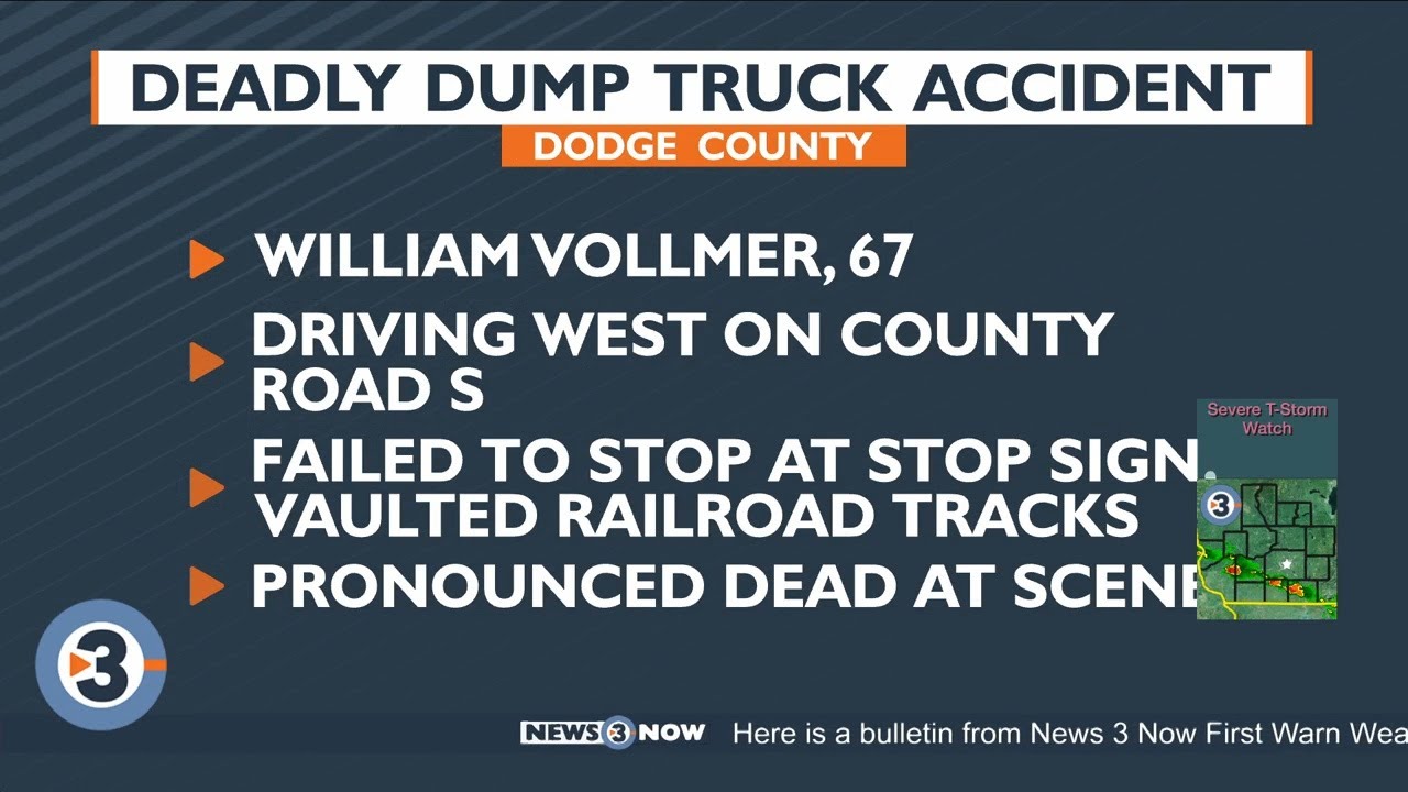 Dodge Co. Sheriff's Office identifies dump truck driver killed in crash