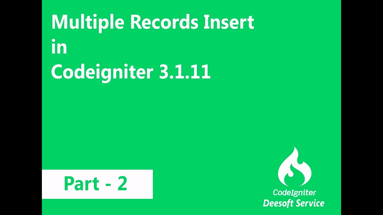 insert query in loop | insert batch | insert multiple record in codeigniter