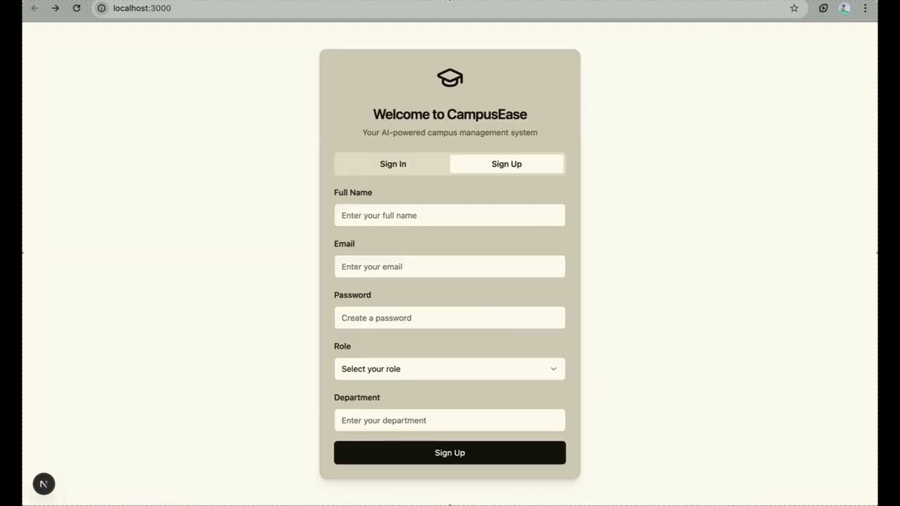 CampusEase – Smart Campus Management System | AI-Powered Campus Assistant |