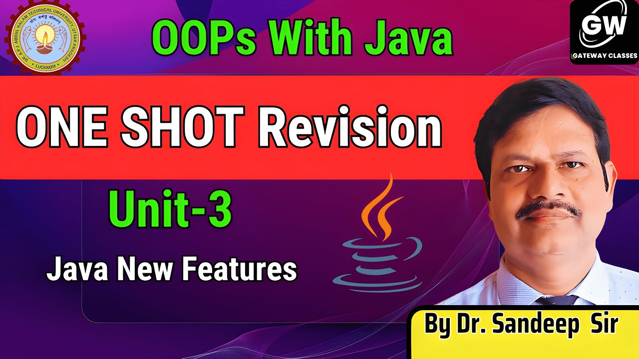 Java I Unit-3 I One Shot I Java New Features I Gateway Classes