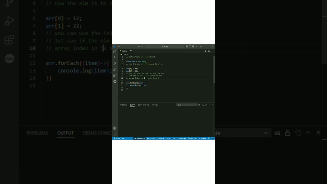 Javascript Array| Javascript learning | #shorts #ytshorts #js #viral #Array #codingisfun