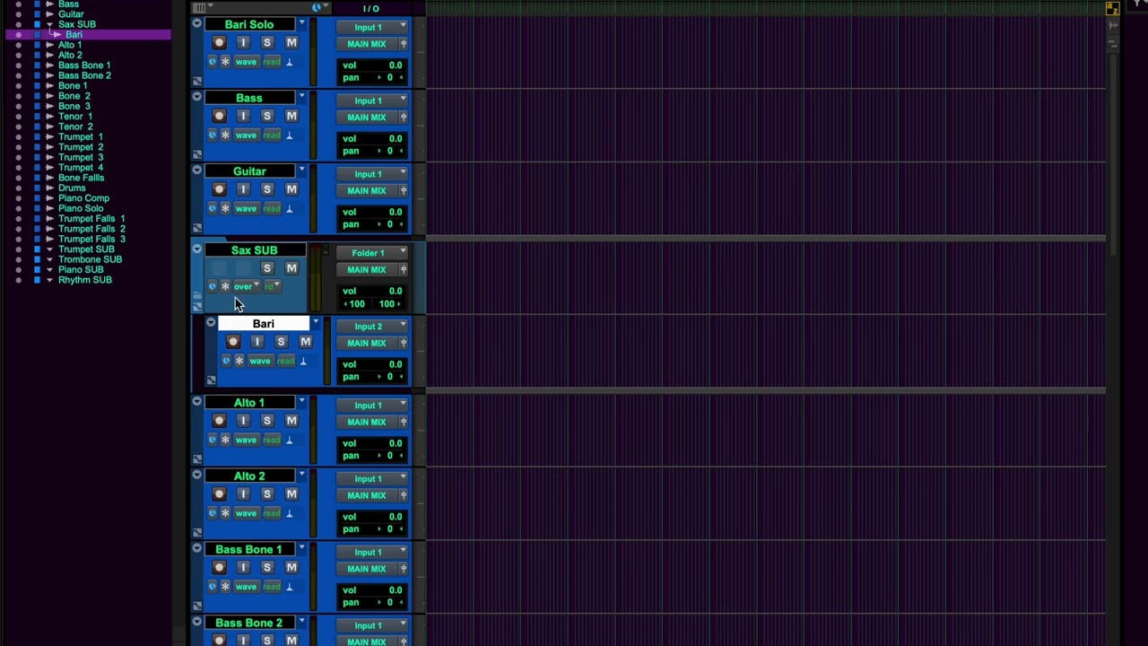 Pro Tools 110 Exercise 3 Tutorial: Track Layout