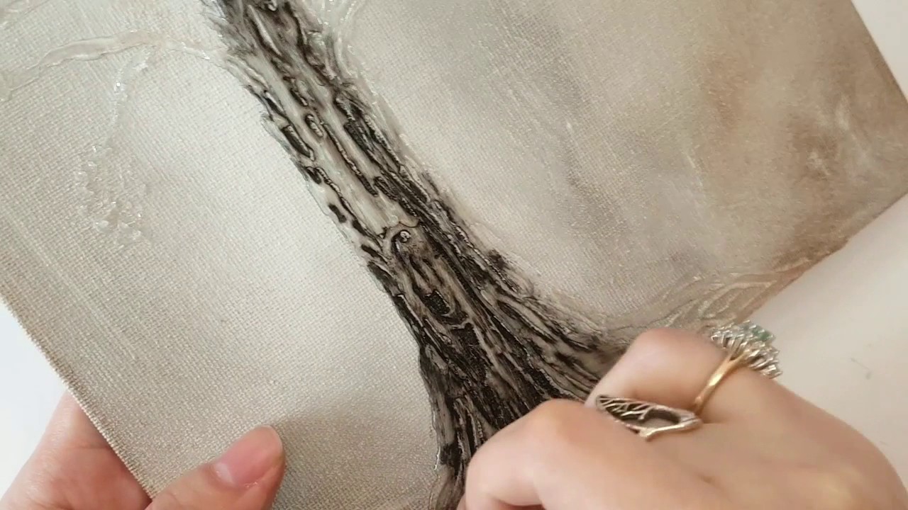 DIY Hot Glue Tree Canvas