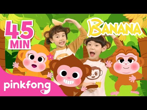 ????????Monkey Banana Dance and more! | Kids Rhymes & Songs & Dance Compilation | Pinkfong songs for Kids