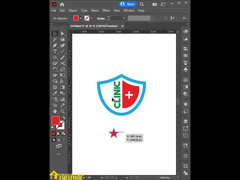 Advance Logo Design || CLINIC + Logo Design #shorts #logodesign