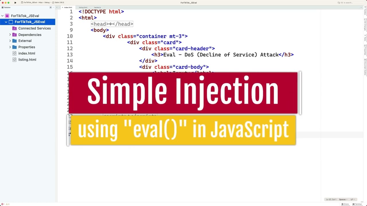 Javascript - Simple Injection using eval() function | Tagalog Tutorial