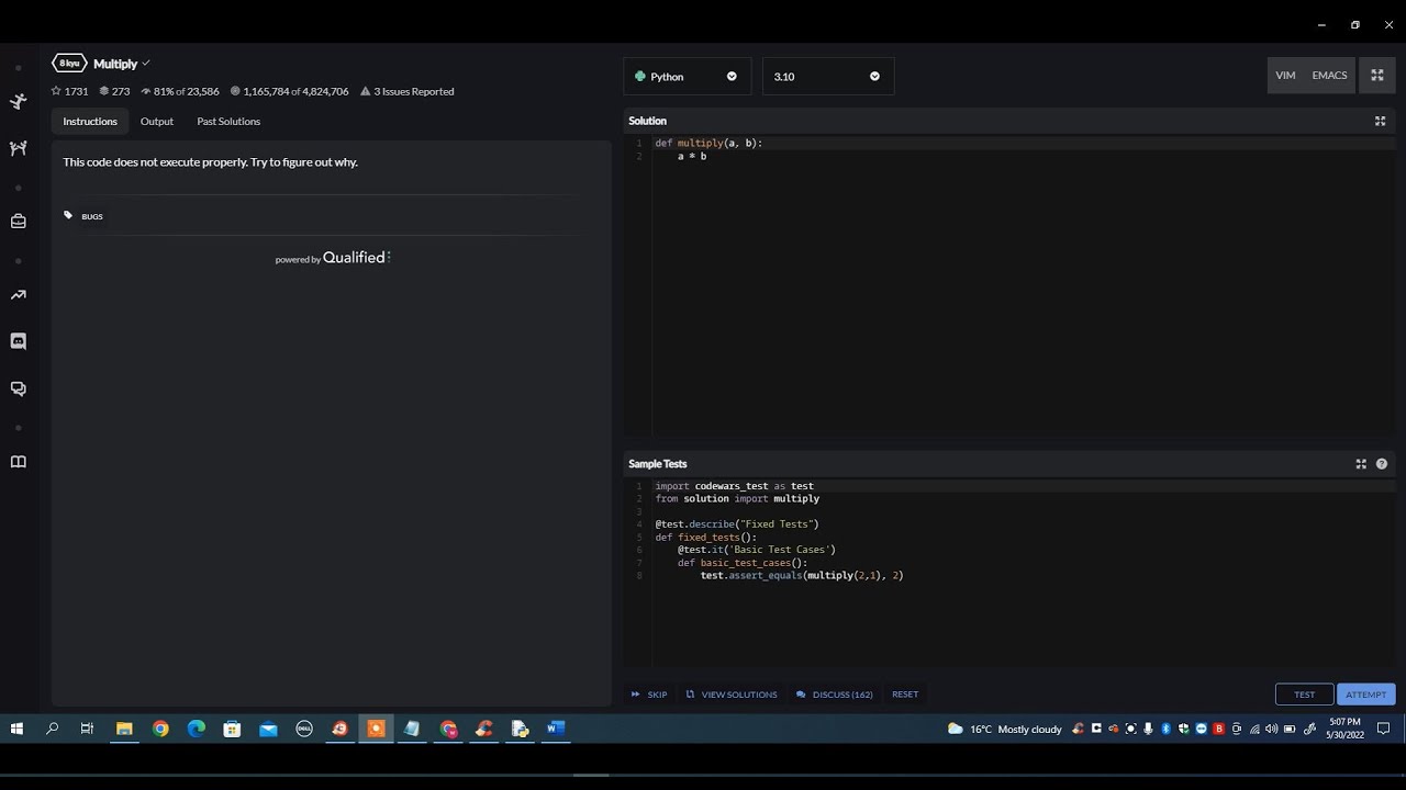 Python - Multiply | Codewars 8KYU