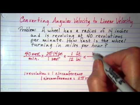 Converting Angular Velocity to Linear Velocity