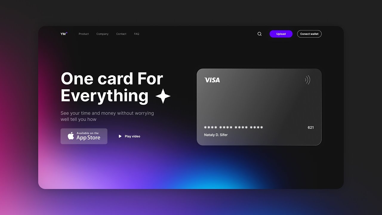 Design Crypto Wallet  site UI in Figma - Speed Art