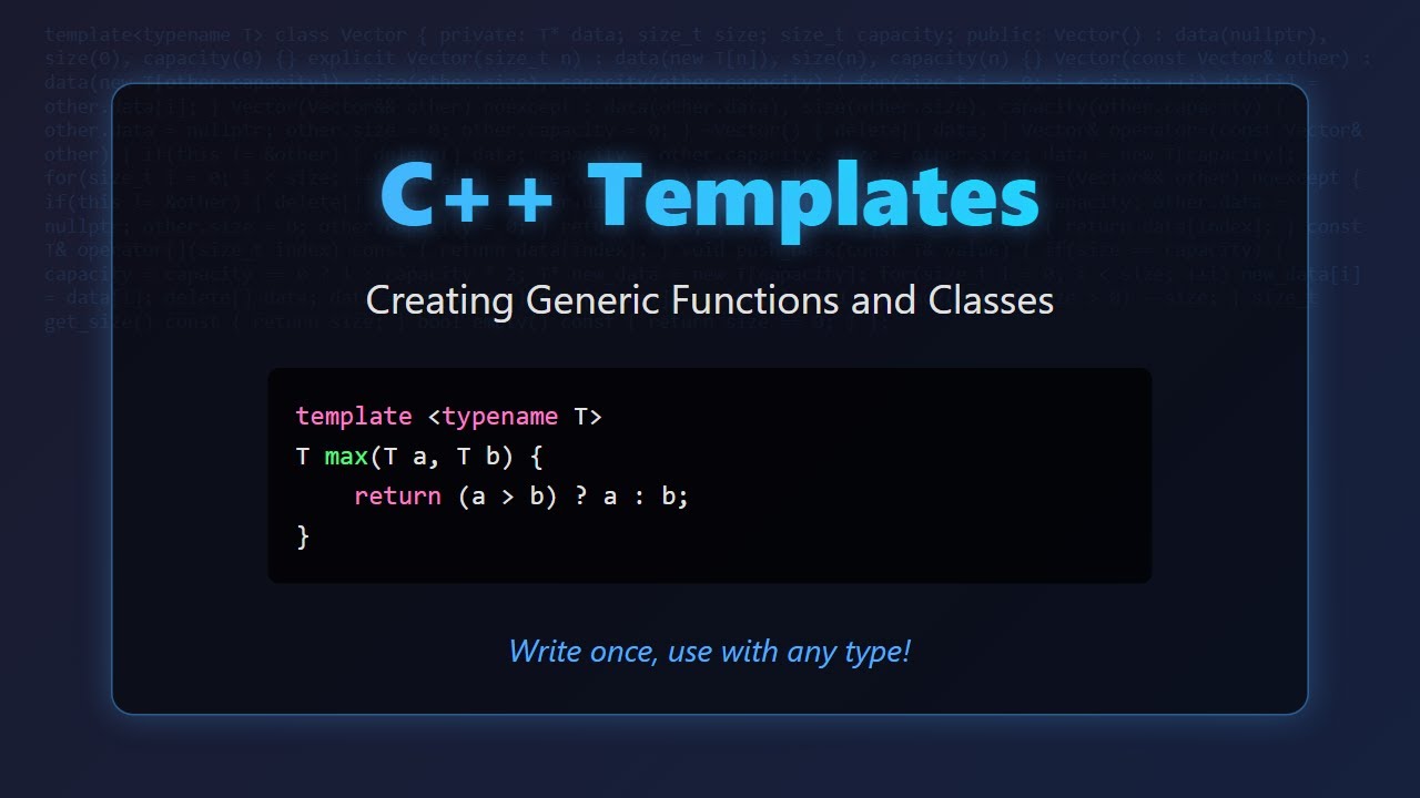 C++ Templates: Master Generic Programming for Beginners ✨