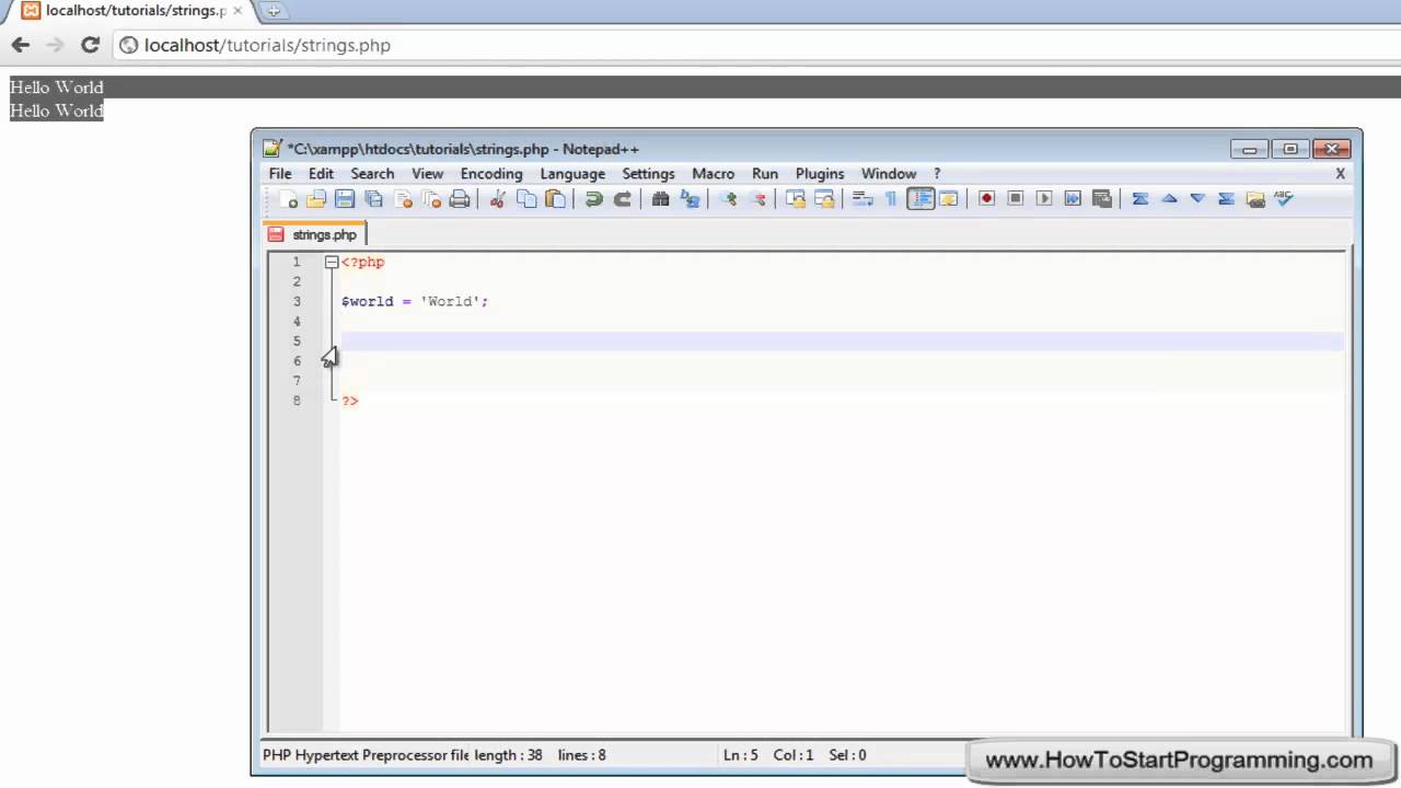 PHP Tutorial 7 - Single Quotes and Concatenation (PHP For Beginners)