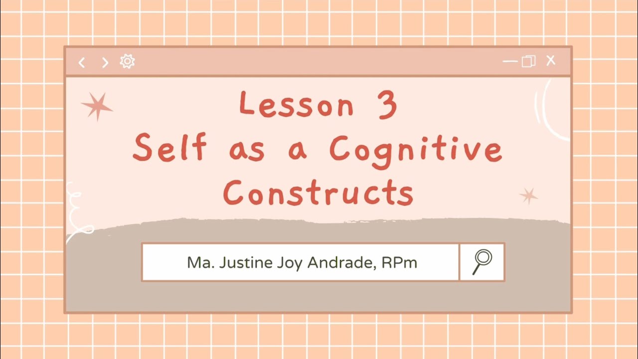 Understanding the Self - SELF AS A COGNITIVE CONSTRUCT