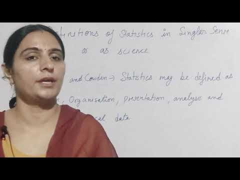 statistics in singular sense definition and characteristics (@poonamjooncommerceclasses )