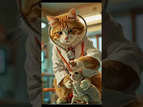 "Feeling Dizzy? Ask Dr. Orange Cat!"#youtubeshorts #shortsfeed #funny #entertainment #cat#ai#cartoon