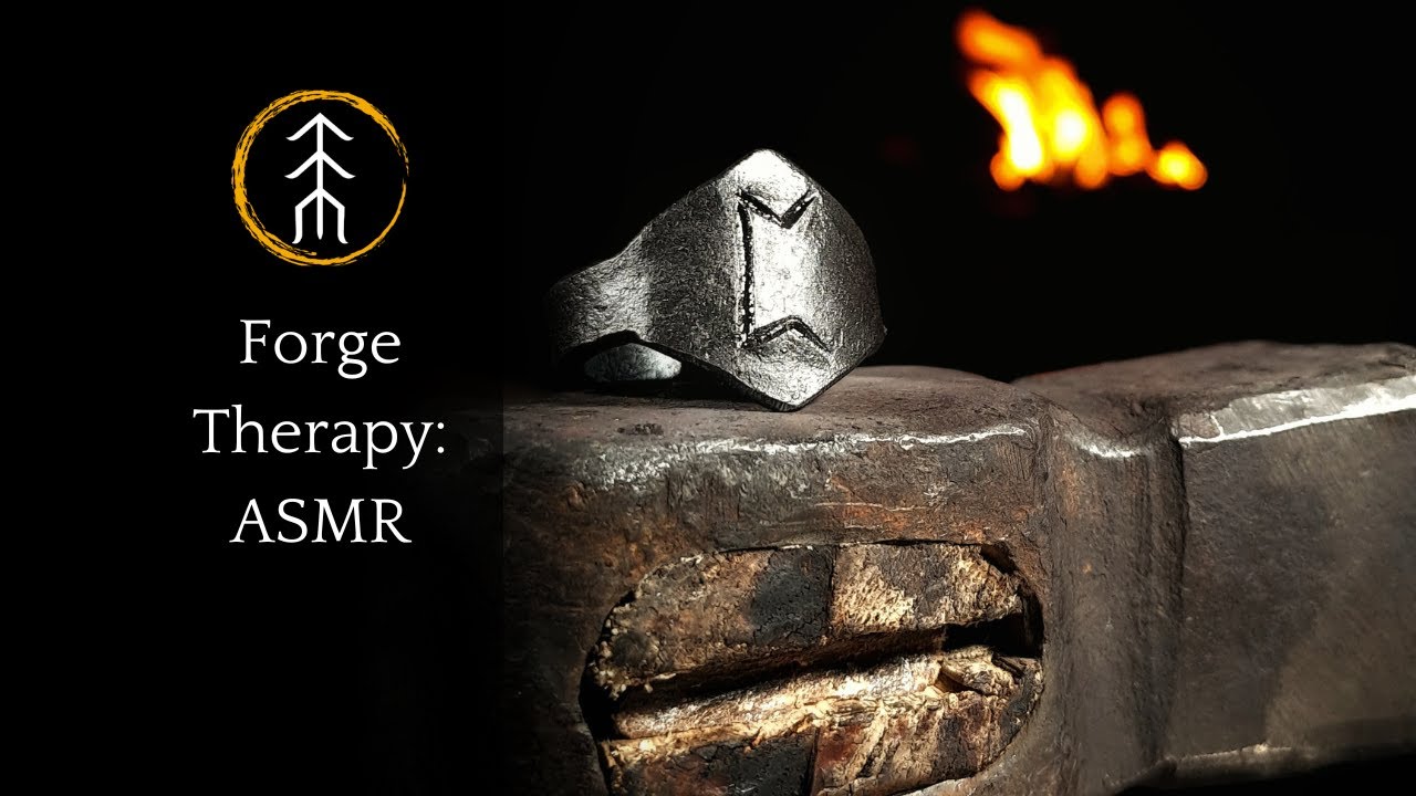 Rune Ring Forging - Relaxing Blacksmithing ASMR
