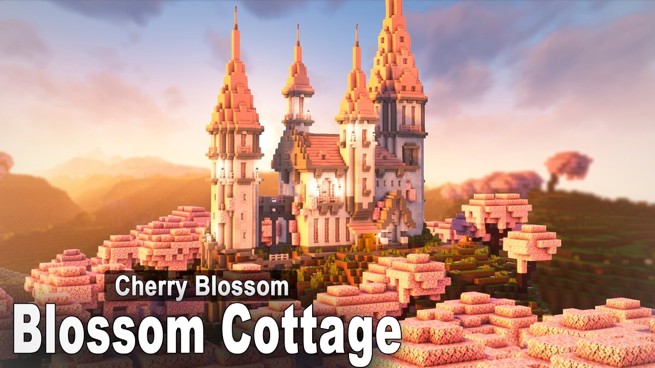 Minecraft: How to build a Pale Oak and Cherry House | Easy Tutorial ...