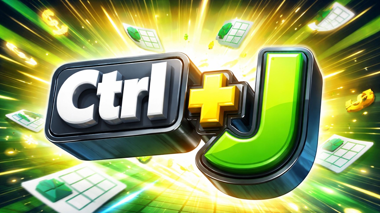 Excel’s Hidden Ctrl + J Trick (Almost Nobody Knows This)