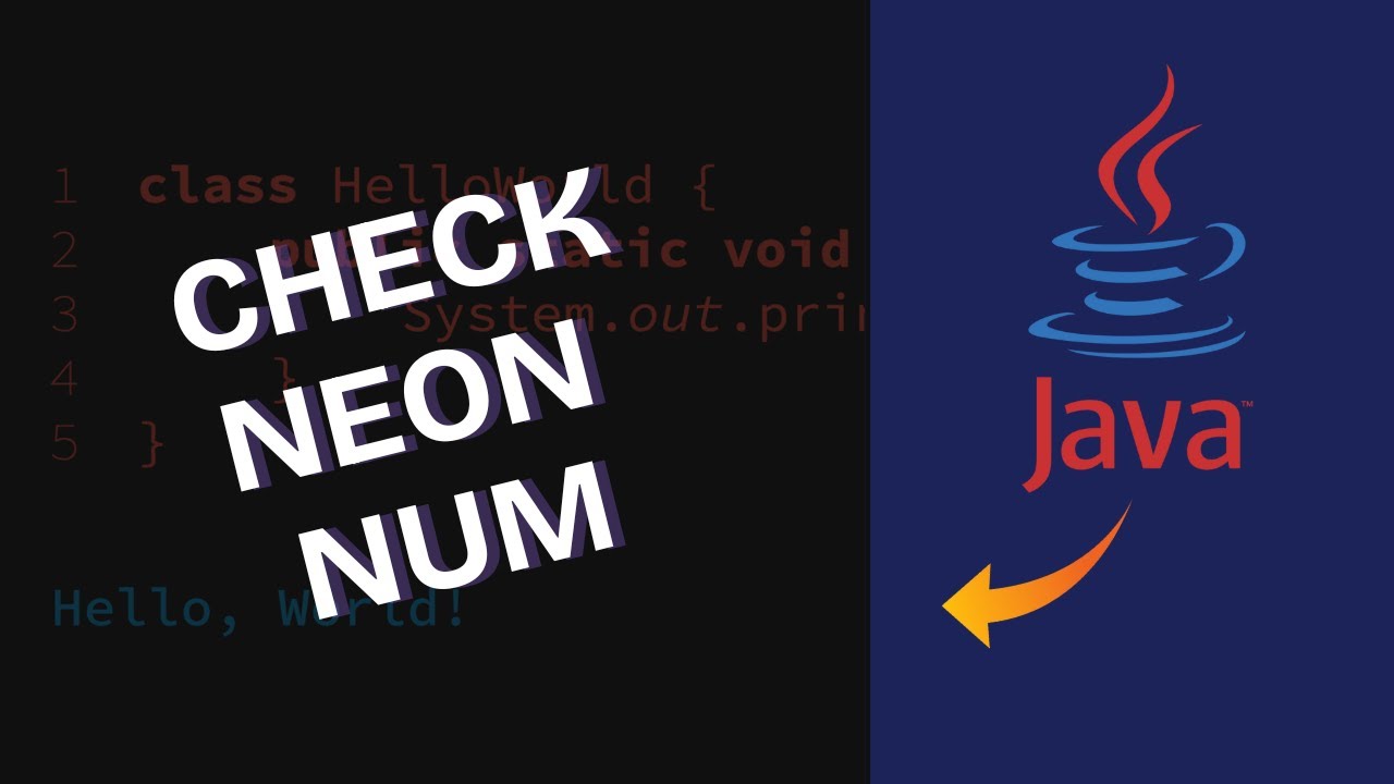 How to Check Neon Numbers in Java 2025?