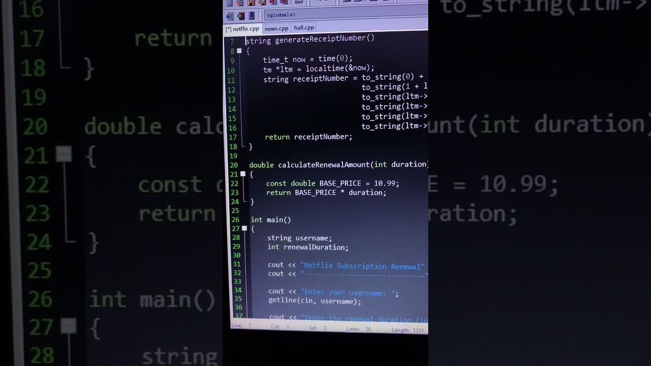 c++ netflix subscription #coding #code #cpp #codemasters #coderstokyo #codinglife #codingninja