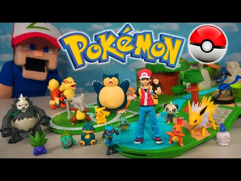 POKEMON Red Trainer Ash Sigma Trainer & Series 4 Figures Stadium Playset Unite!