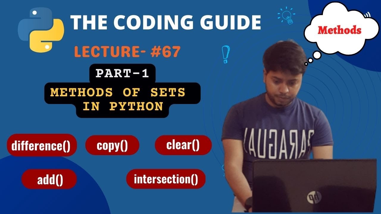 Methods Of Sets In Python | Part-1 | Python Tutorials For Beginners